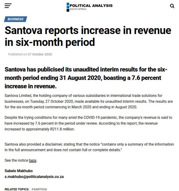 Latest News | Santova